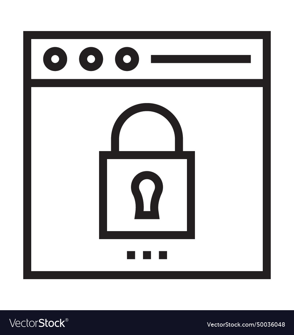 Web security icon Royalty Free Vector Image - VectorStock