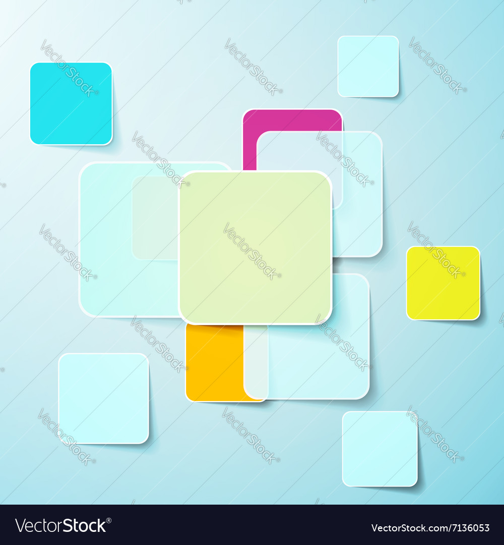 Abstract background of color boxes template Vector Image