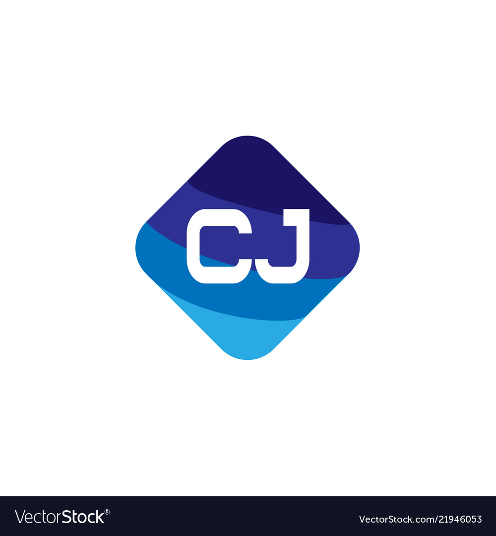 Initial letter cj logo template design Royalty Free Vector