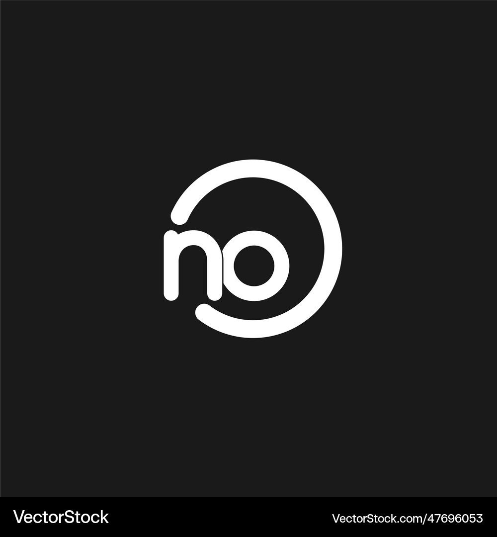 Initials no logo monogram with simple circles Vector Image
