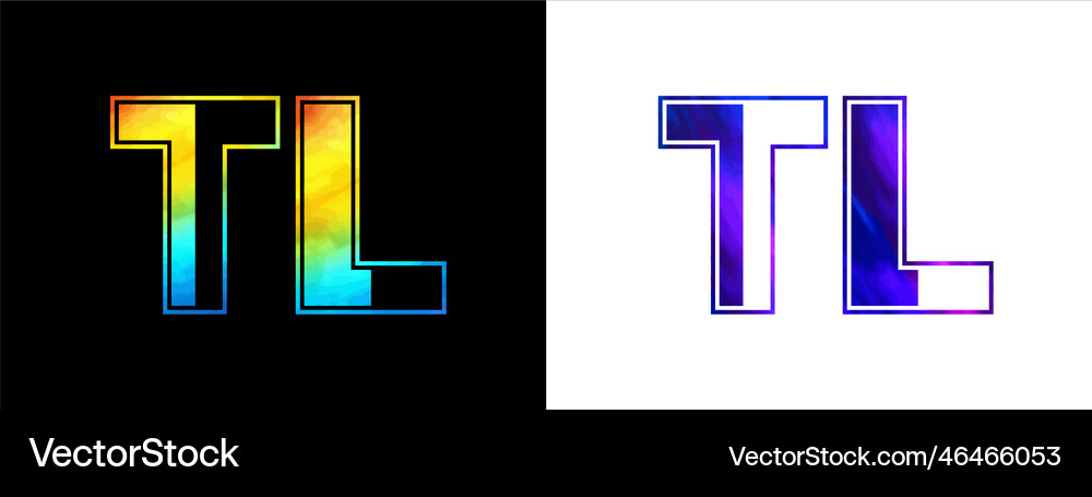 Unique tl letter logo icon template premium Vector Image