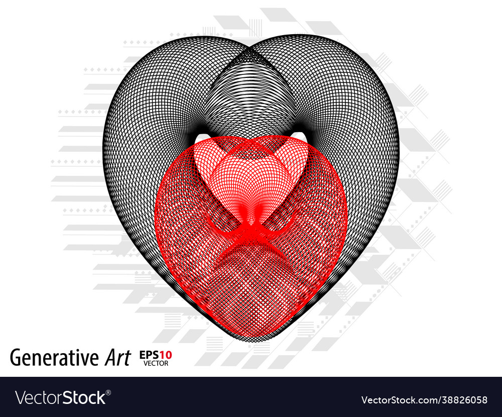 Abstract color generative art object Royalty Free Vector Abstract color generative art object Royalty Free Vector