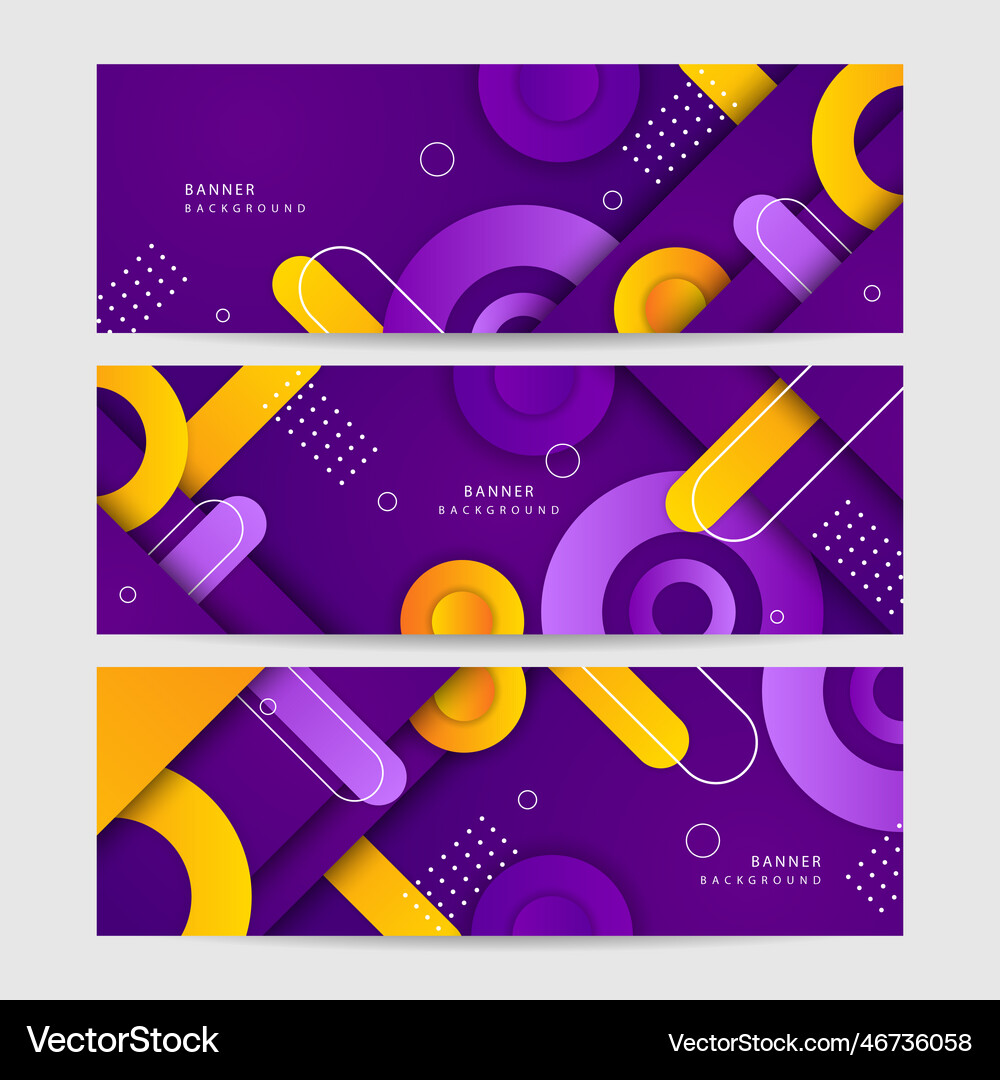Abstract colorful polygon banner design template Vector Image