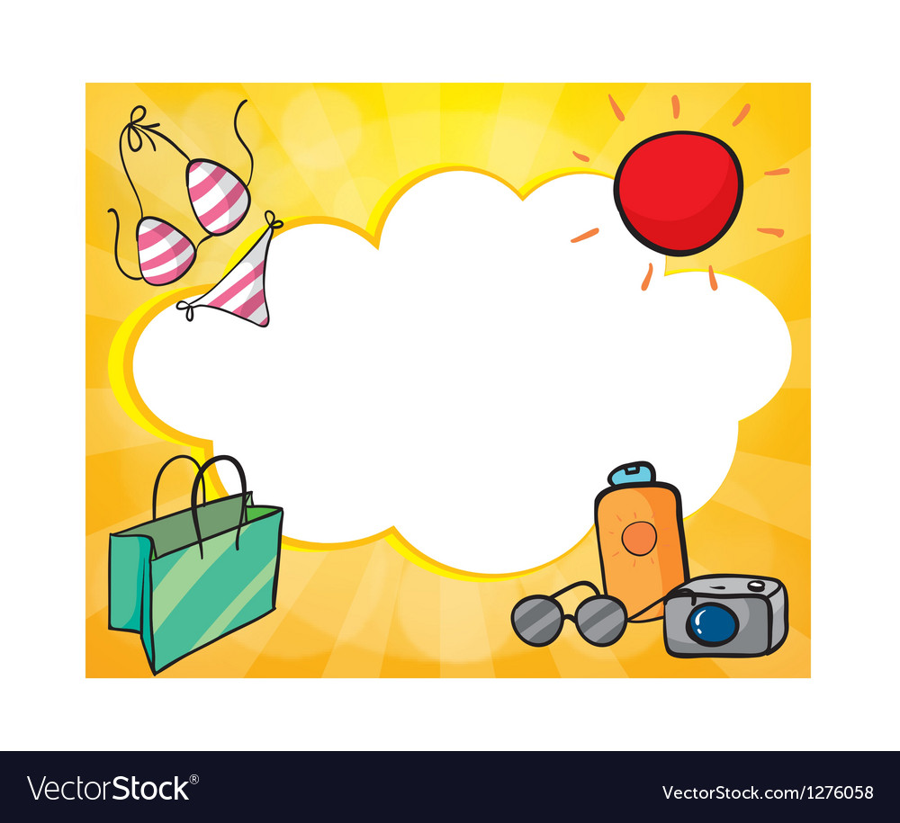 An empty cloud template Royalty Free Vector Image