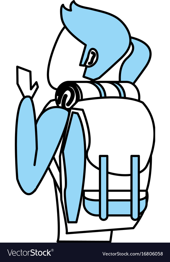 Backpacker Royalty Free Vector Image - VectorStock