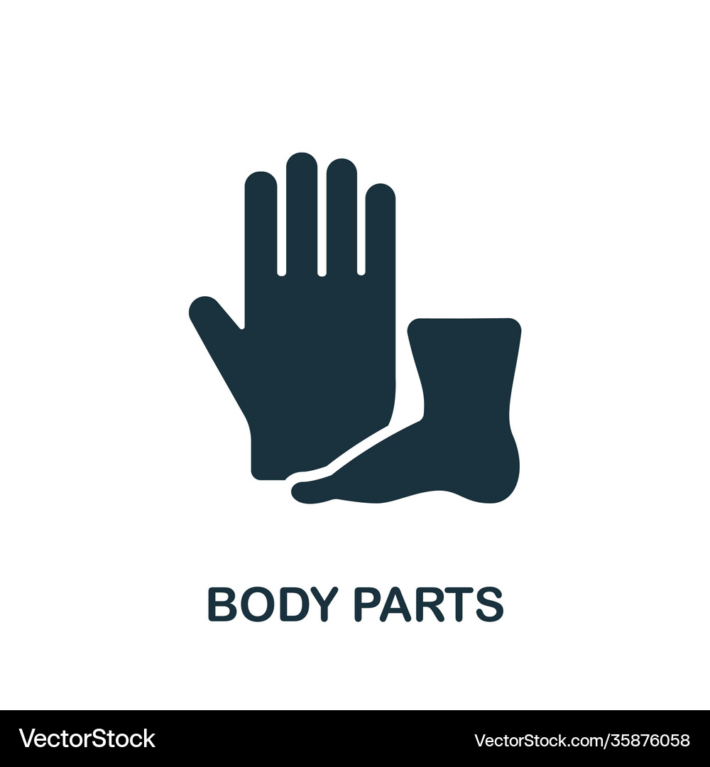 Body parts icon simple element from internal Vector Image