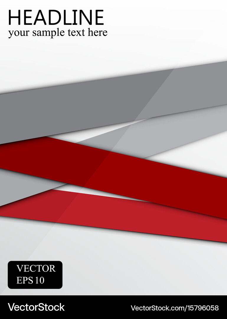 Gray and red banner background design Royalty Free Vector
