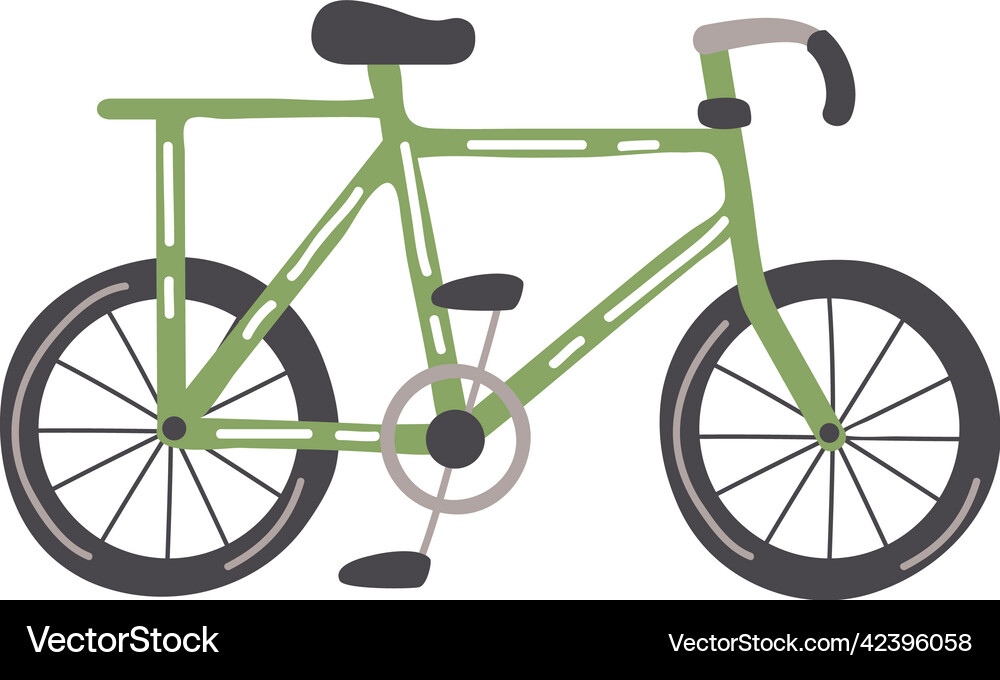 Green bike retro Royalty Free Vector Image - VectorStock