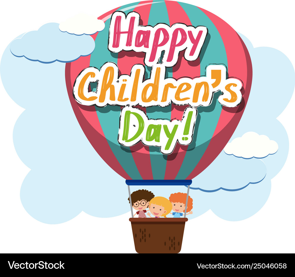 Happy children day icon Royalty Free Vector Image