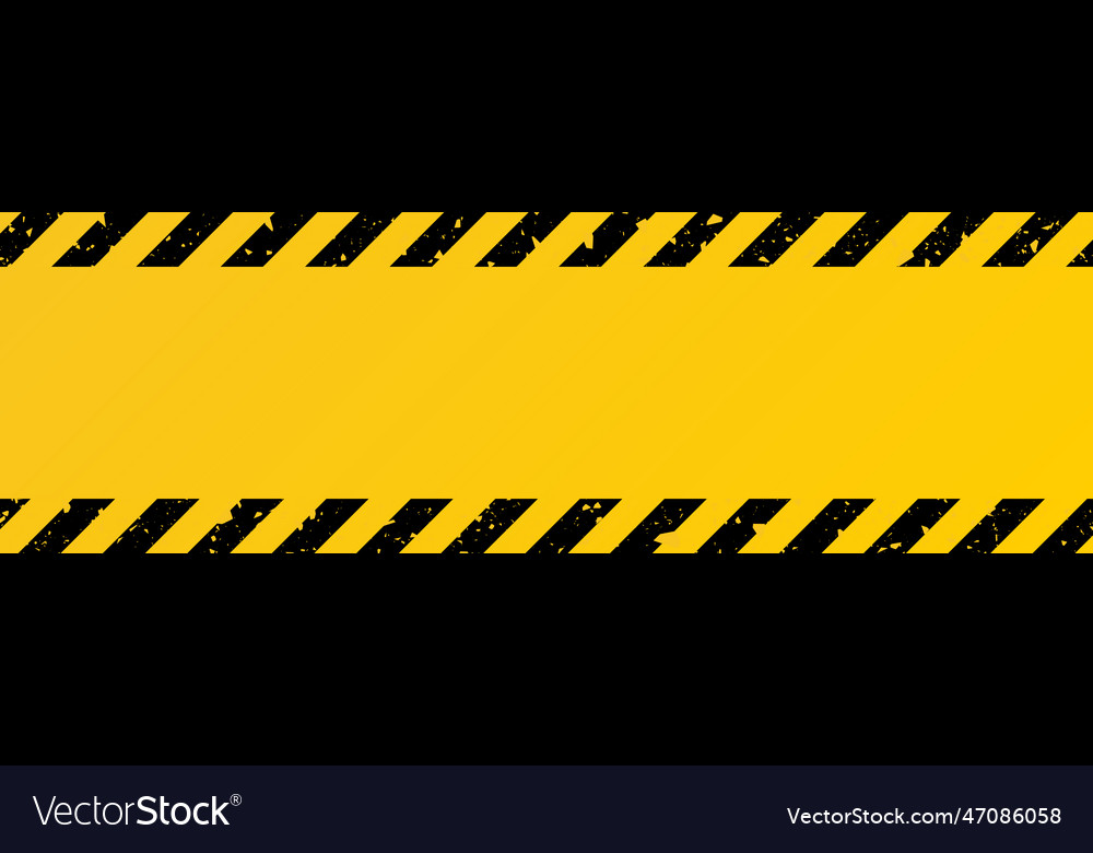 Hazard texture yellow and black template warning Vector Image