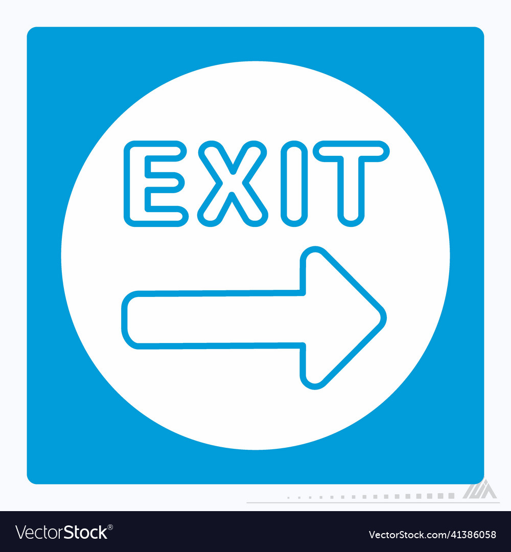 Icon exit 2 - white moon style Royalty Free Vector Image