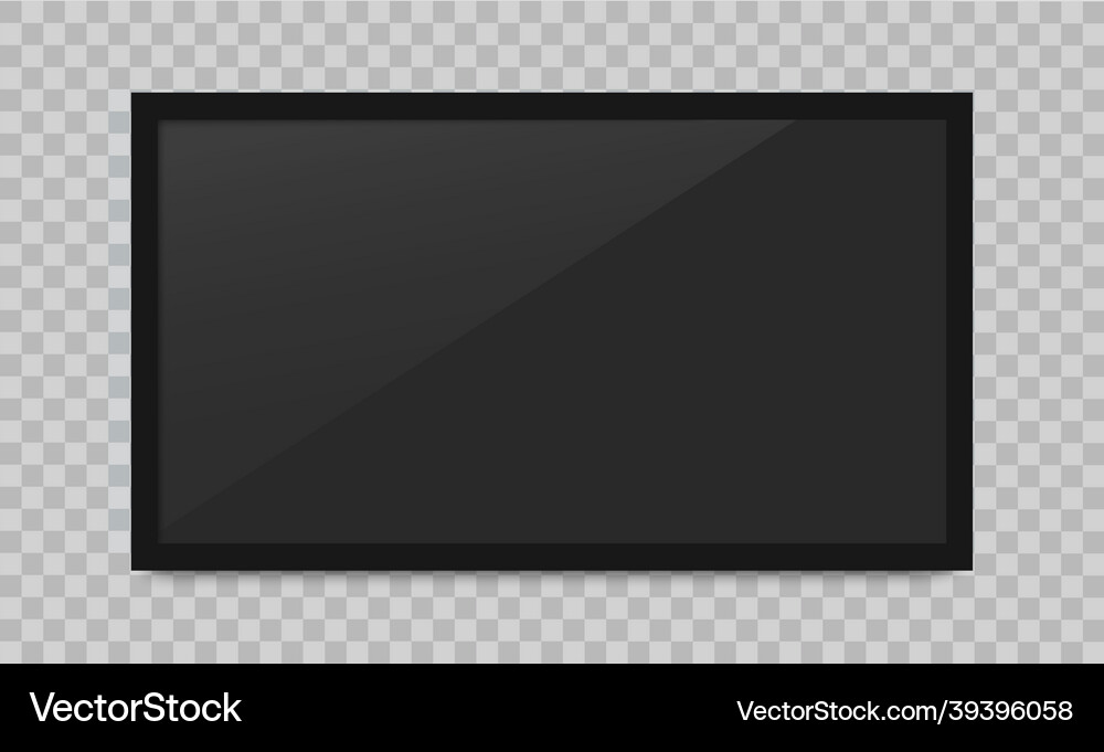 Lcd tv screen isolated transparent background Vector Image