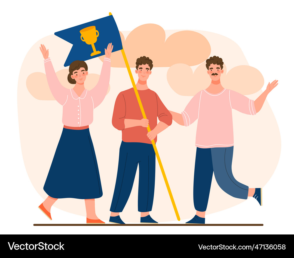 Reach success concept Royalty Free Vector Image