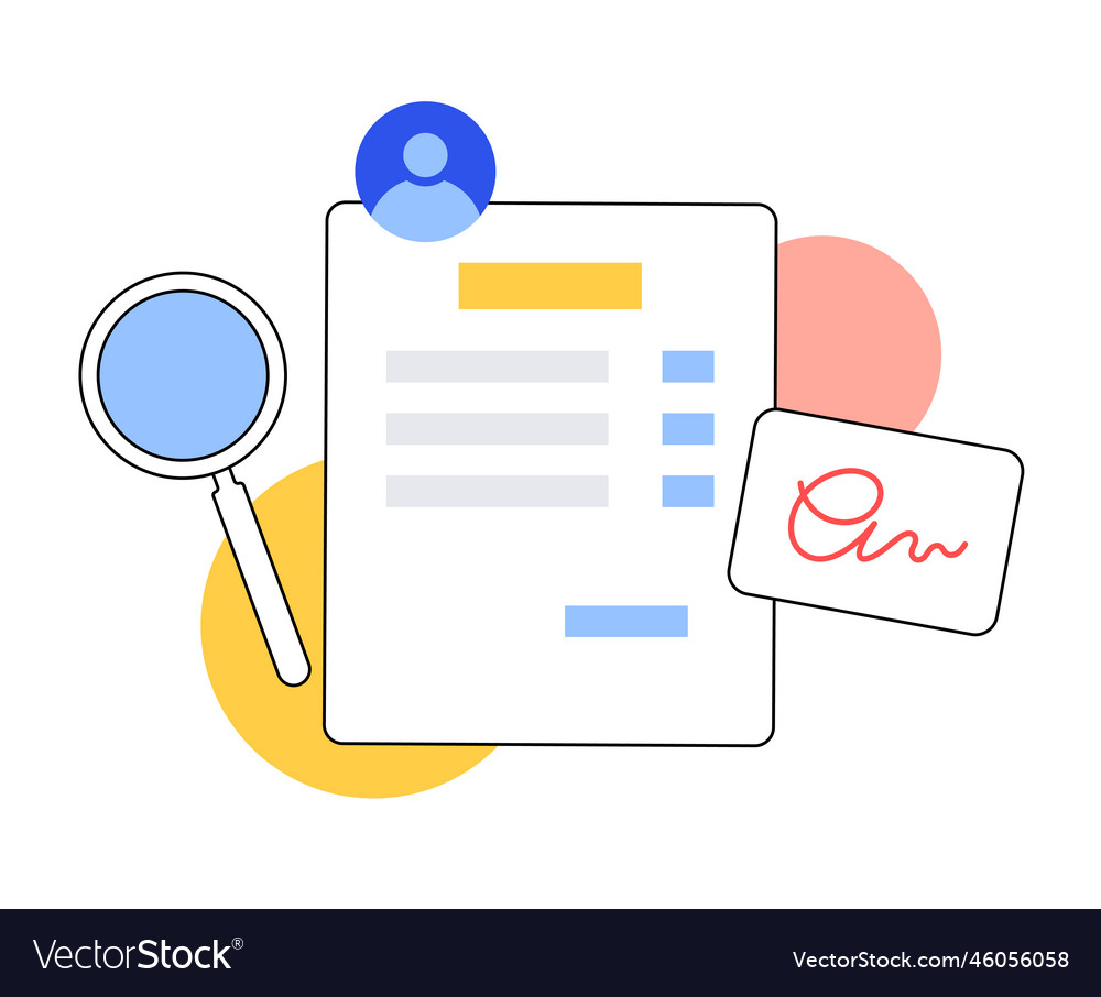 Review document concept Royalty Free Vector Image
