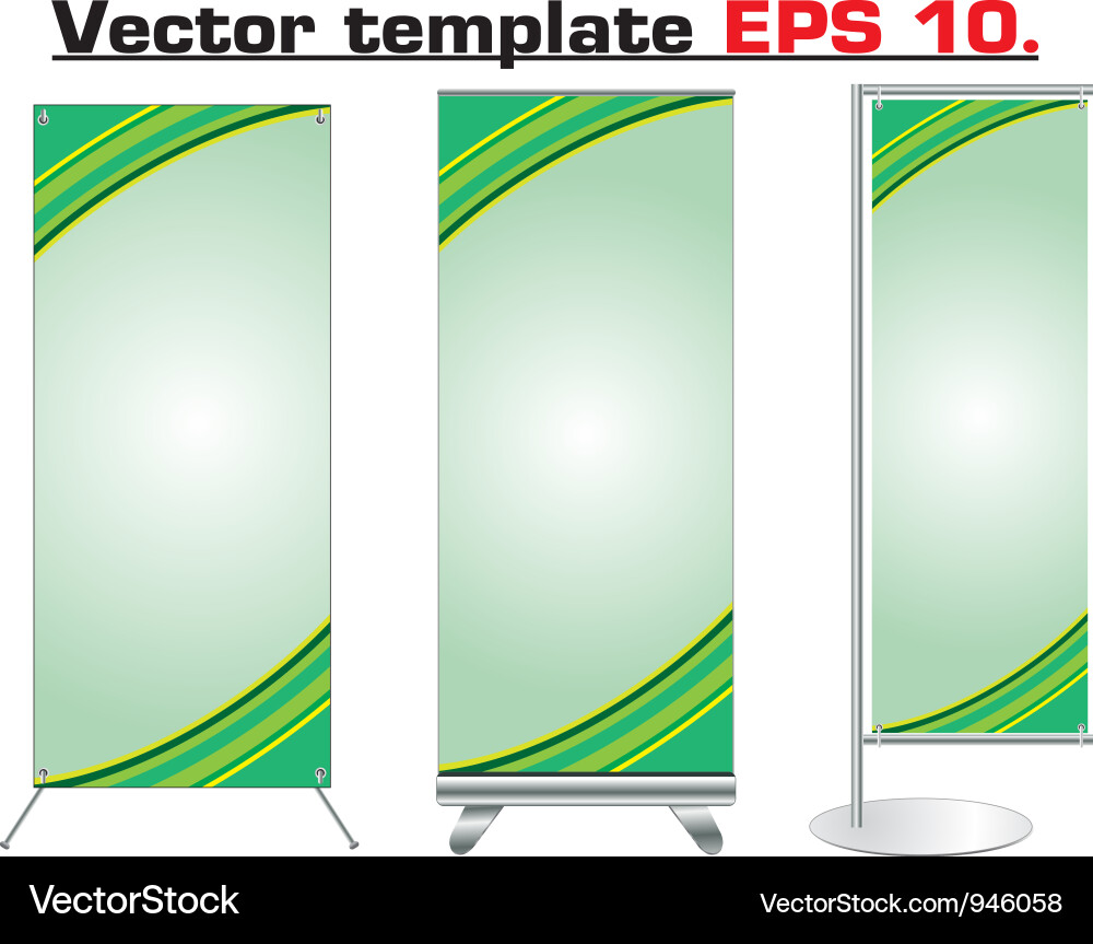 Set of banner stand display Royalty Free Vector Image