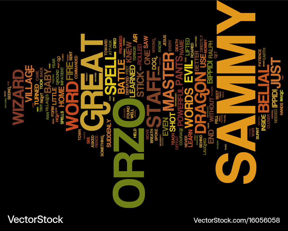 The brand new wizard text background word cloud Vector Image