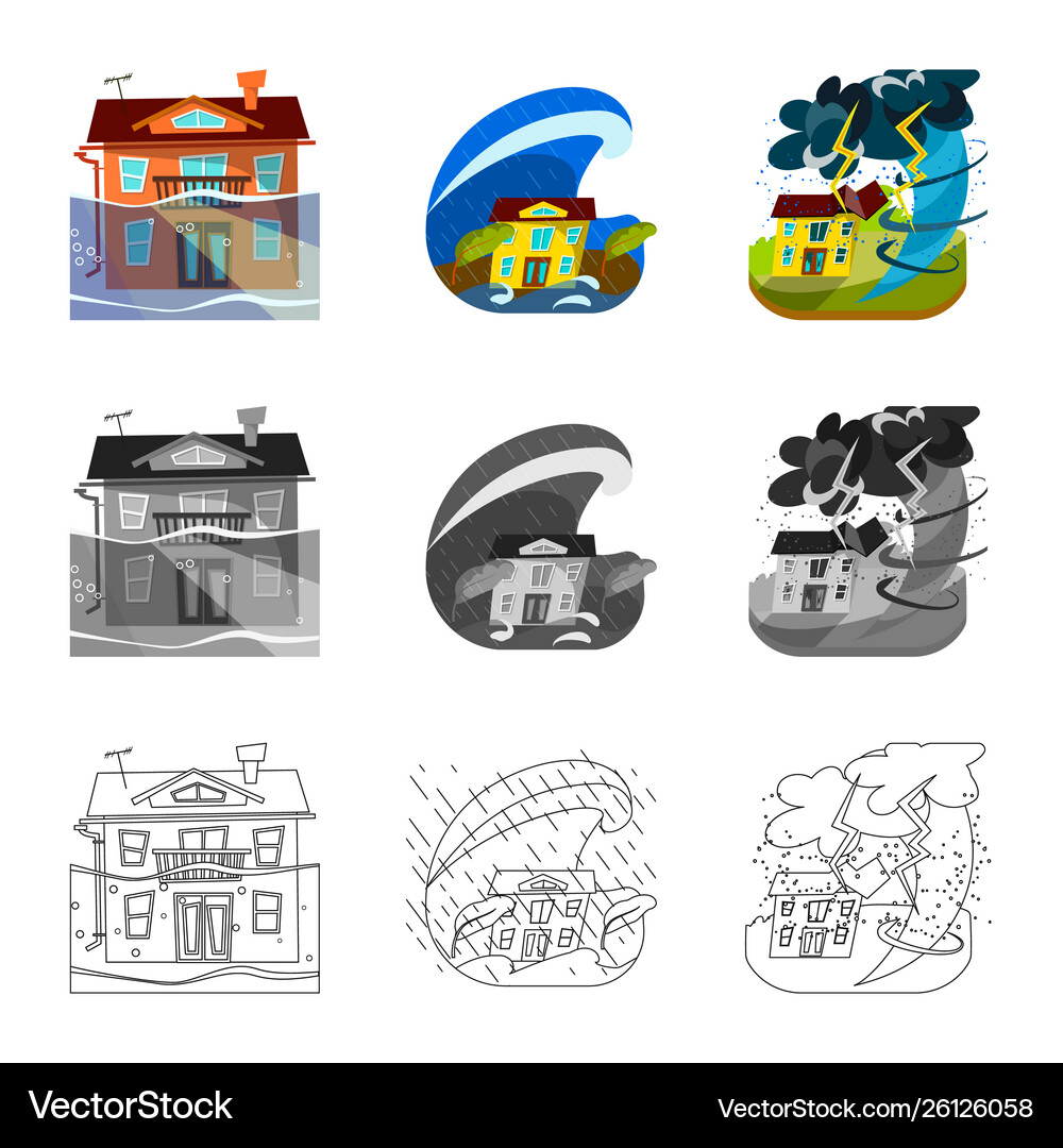 Weather and distress icon Royalty Free Vector Image