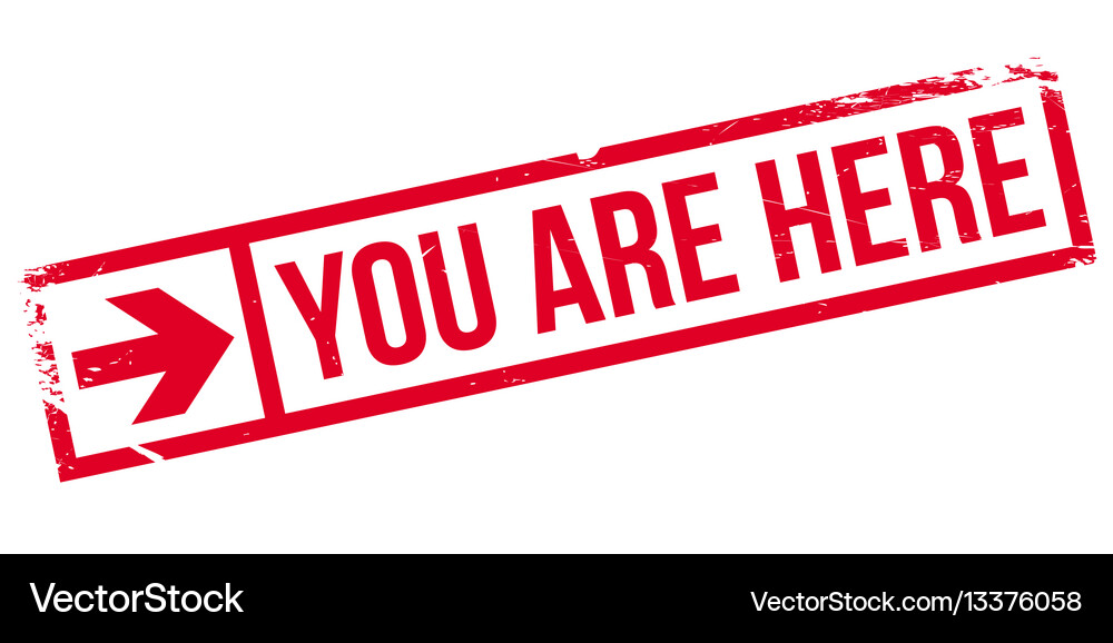 You are here rubber stamp Royalty Free Vector Image