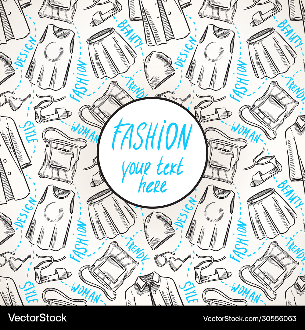 Background with womens clothing - 2 Royalty Free Vector