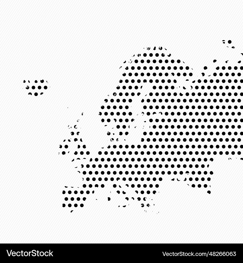 Dotted map of europe Royalty Free Vector Image