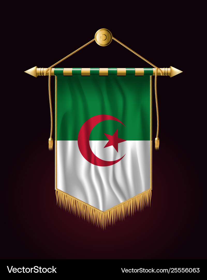 Flag algeria festive vertical banner wall Vector Image