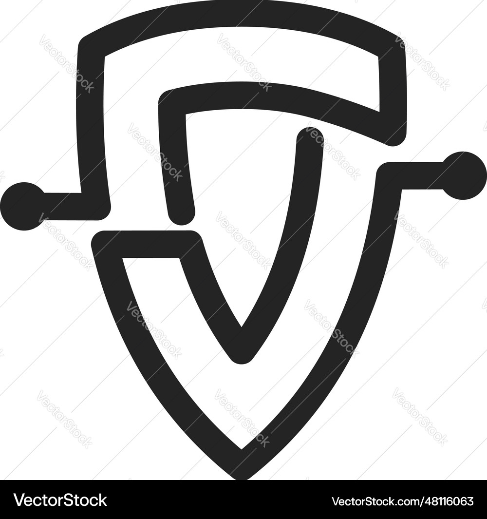 Guard logo template icon brand identity isolated Vector Image