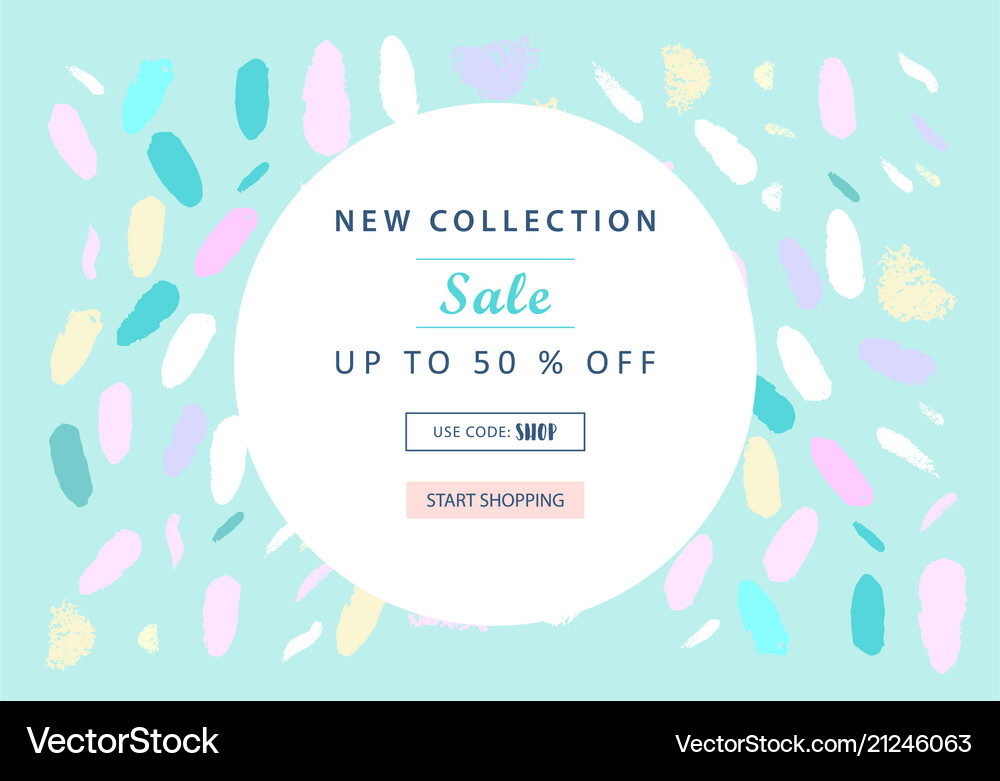 New collection fashion header confetti Royalty Free Vector