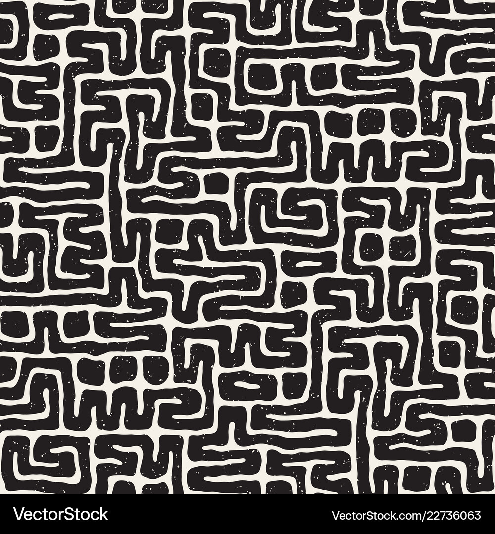Set 50 freehand maze lines i Royalty Free Vector Image