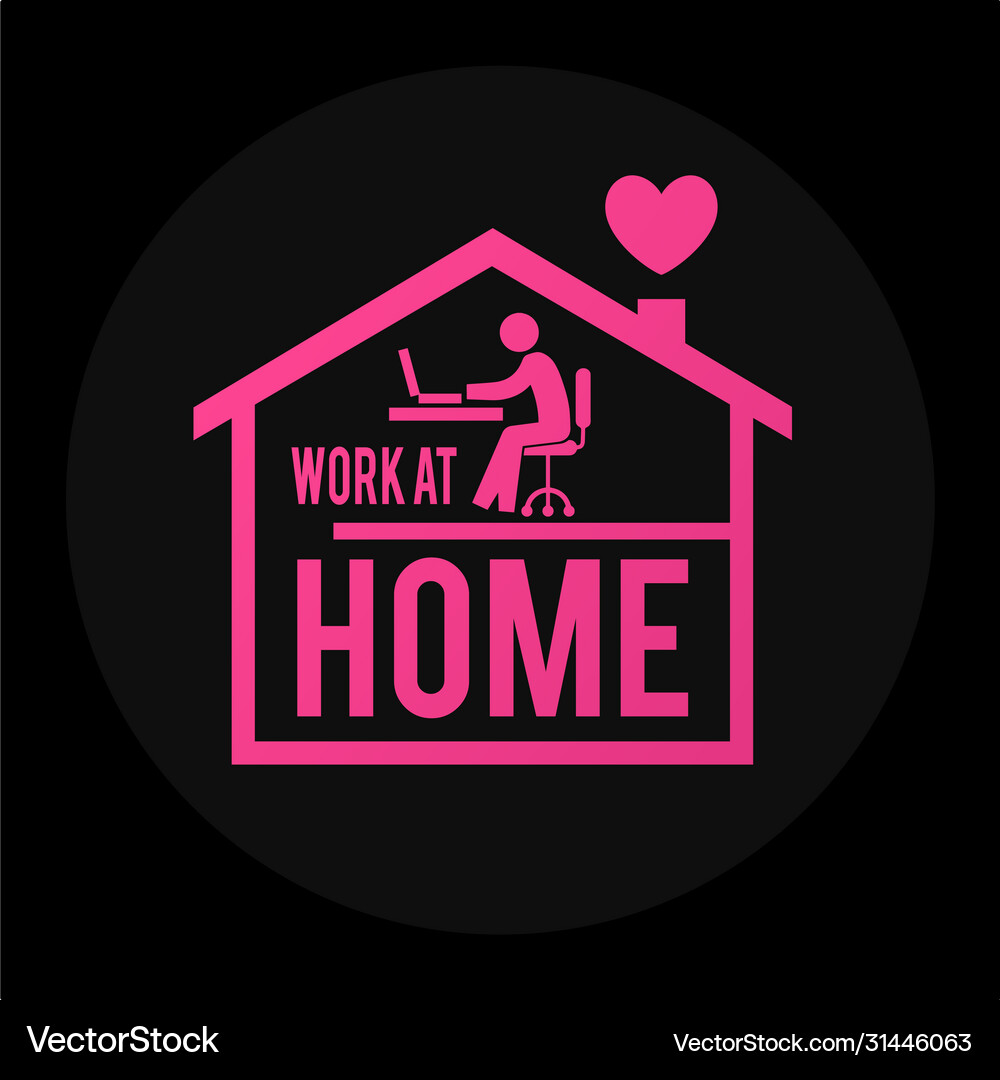 Work at home - stop covid-19 coronavirus spread Vector Image