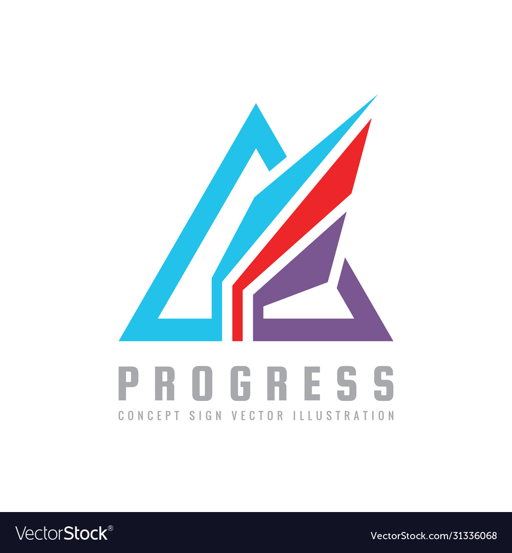 Abstract triangle - logo template concept Vector Image