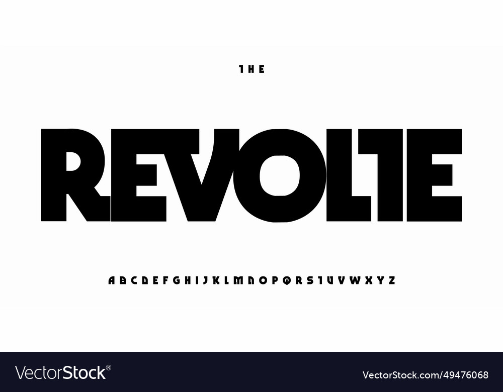 Bold modern font crafted for impactful headlines Vector Image