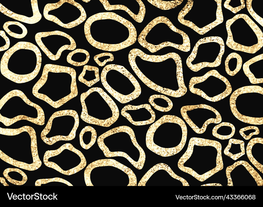 Elegant glittery gold animal pattern design Vector Image