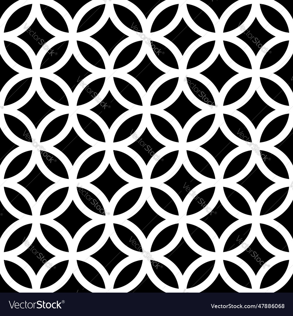 Seamless Pattern Intersecting Circles Royalty Free Vector