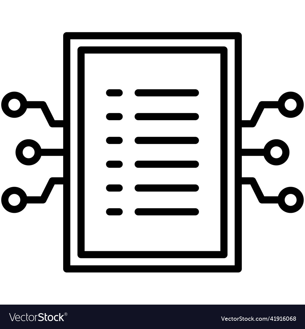 Smart contract icon blockchain related Royalty Free Vector