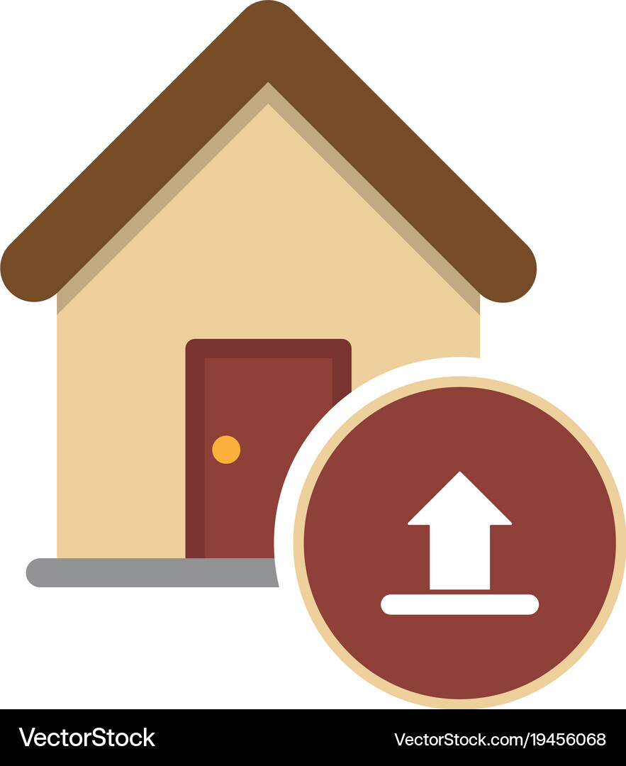 Un-boxing new home - icon Royalty Free Vector Image