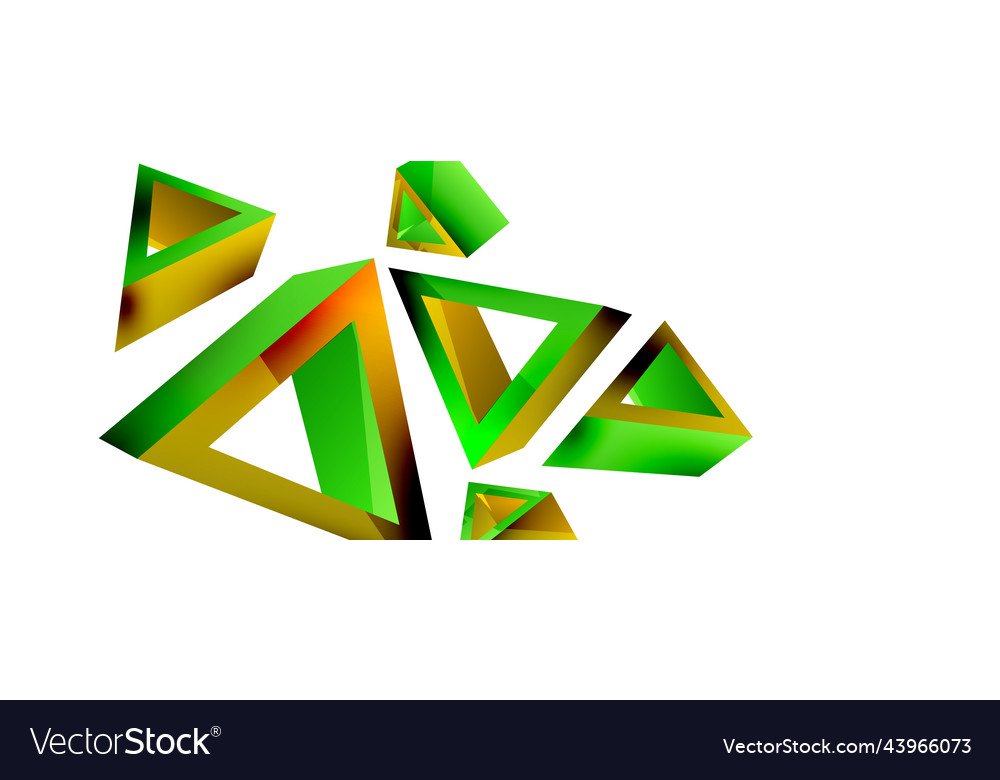 3d triangle abstract background basic shape Vector Image
