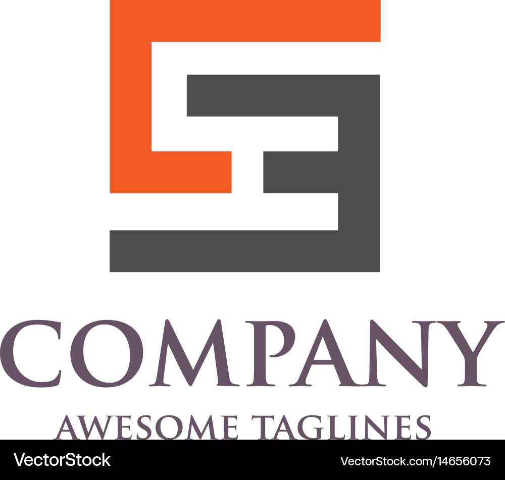 Ceec se letter business logo concept Royalty Free Vector