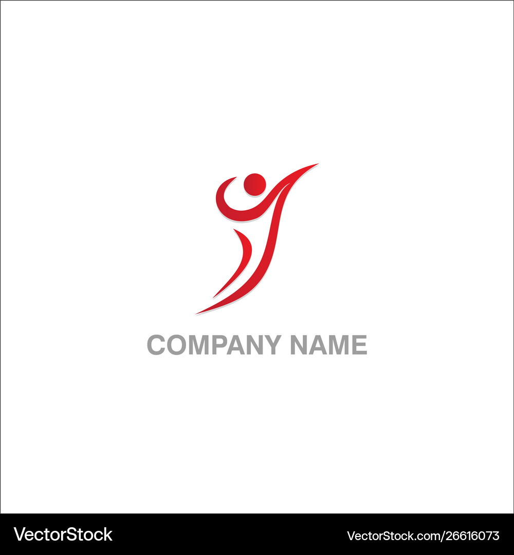 Dynamic Athlete Logo Royalty Free Vector Image