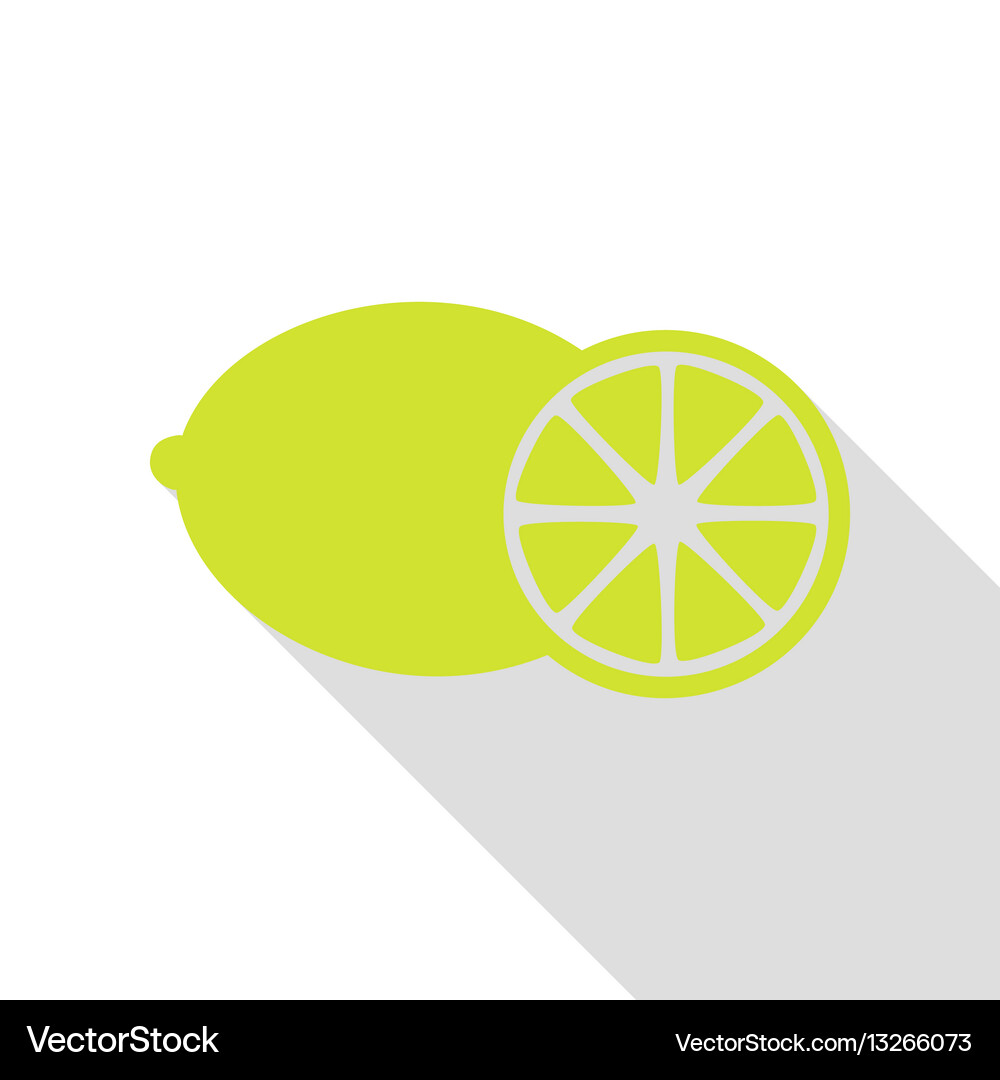Fruits lemon sign pear icon with flat style Vector Image