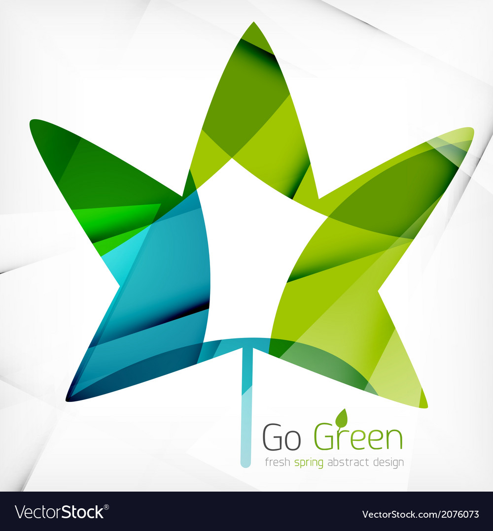 Green leaves spring nature design concept Vector Image