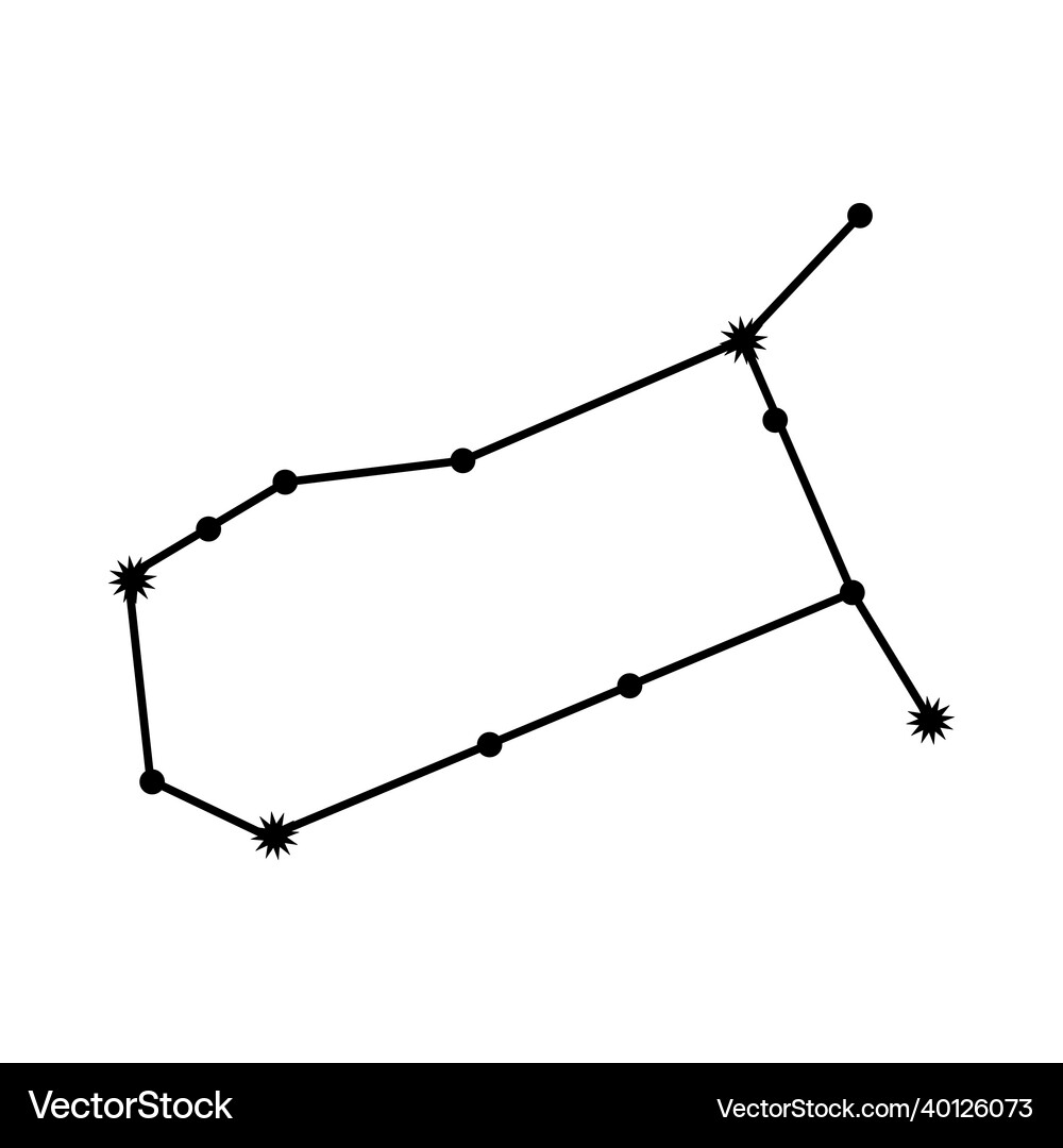 Hand drawn gemini constellation celestial space Vector Image