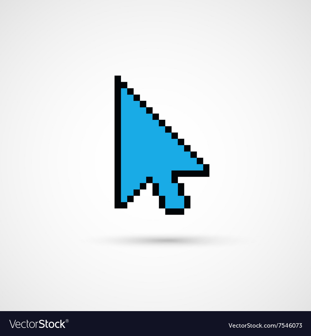 Pixel cursor icon Royalty Free Vector Image - VectorStock