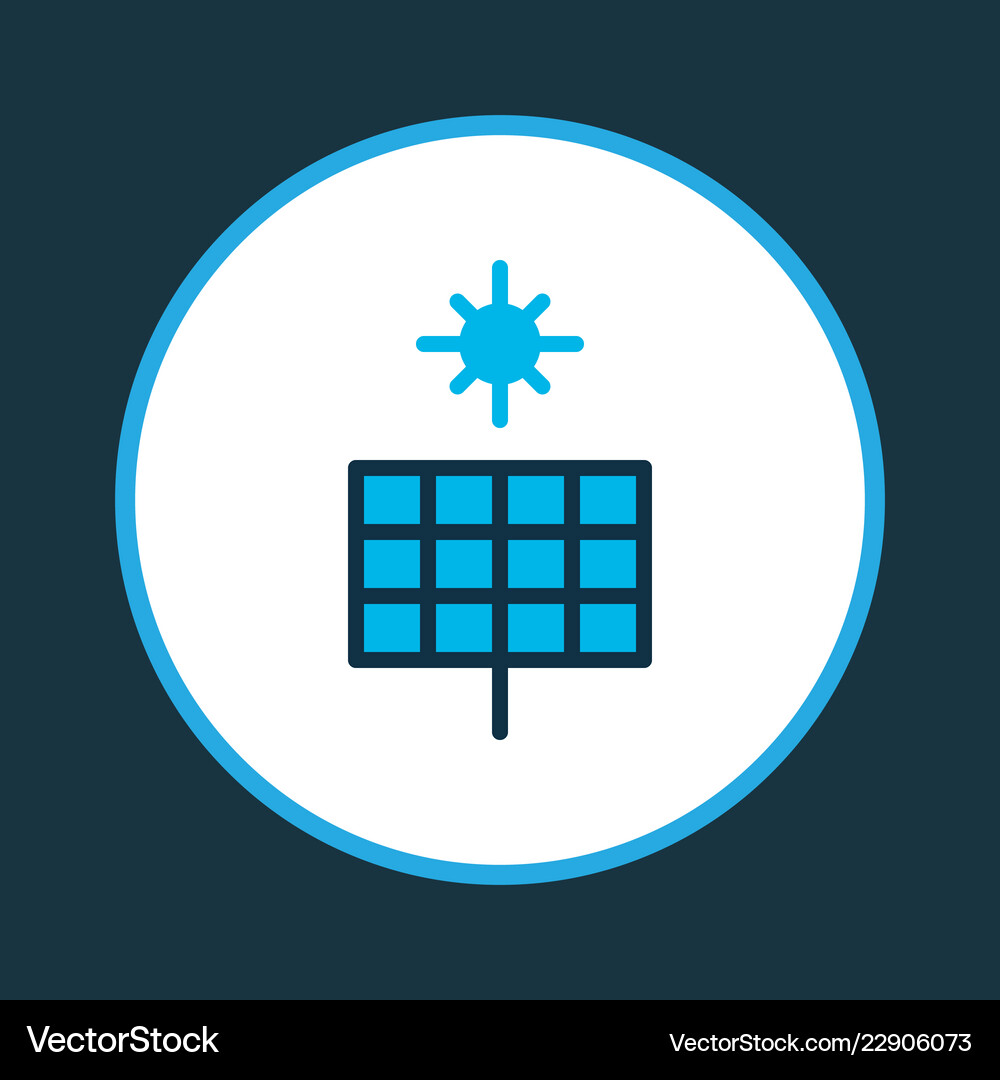 Sun power icon colored symbol premium quality Vector Image