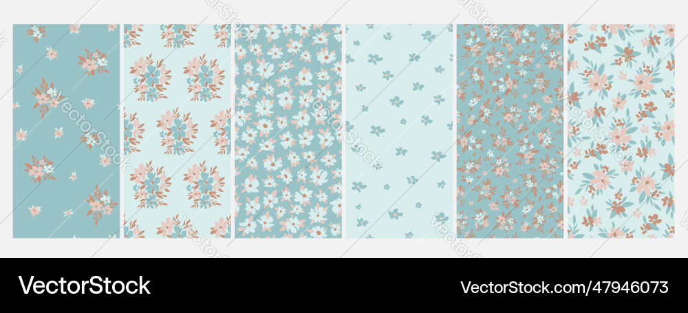 Trendy floral background with elegant small Vector Image