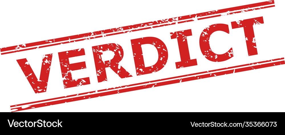 Verdict seal with corroded surface and double Vector Image