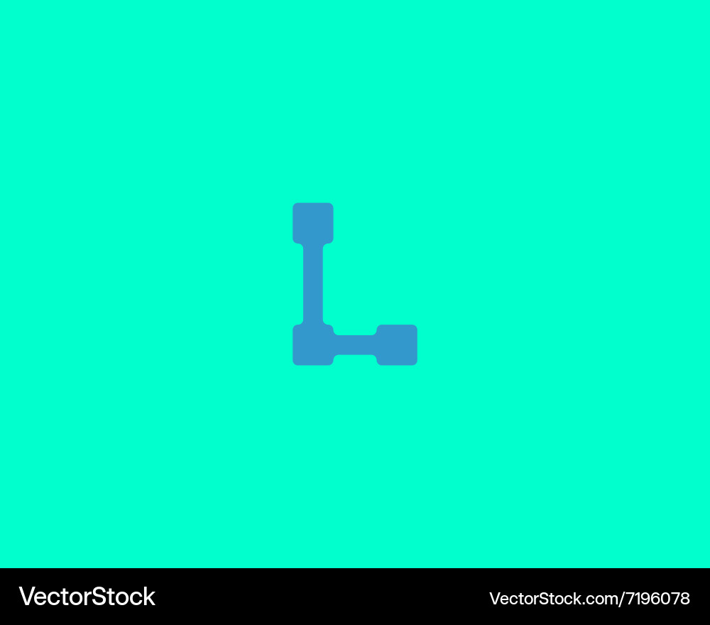 Abstract letter l logo design template colorful Vector Image