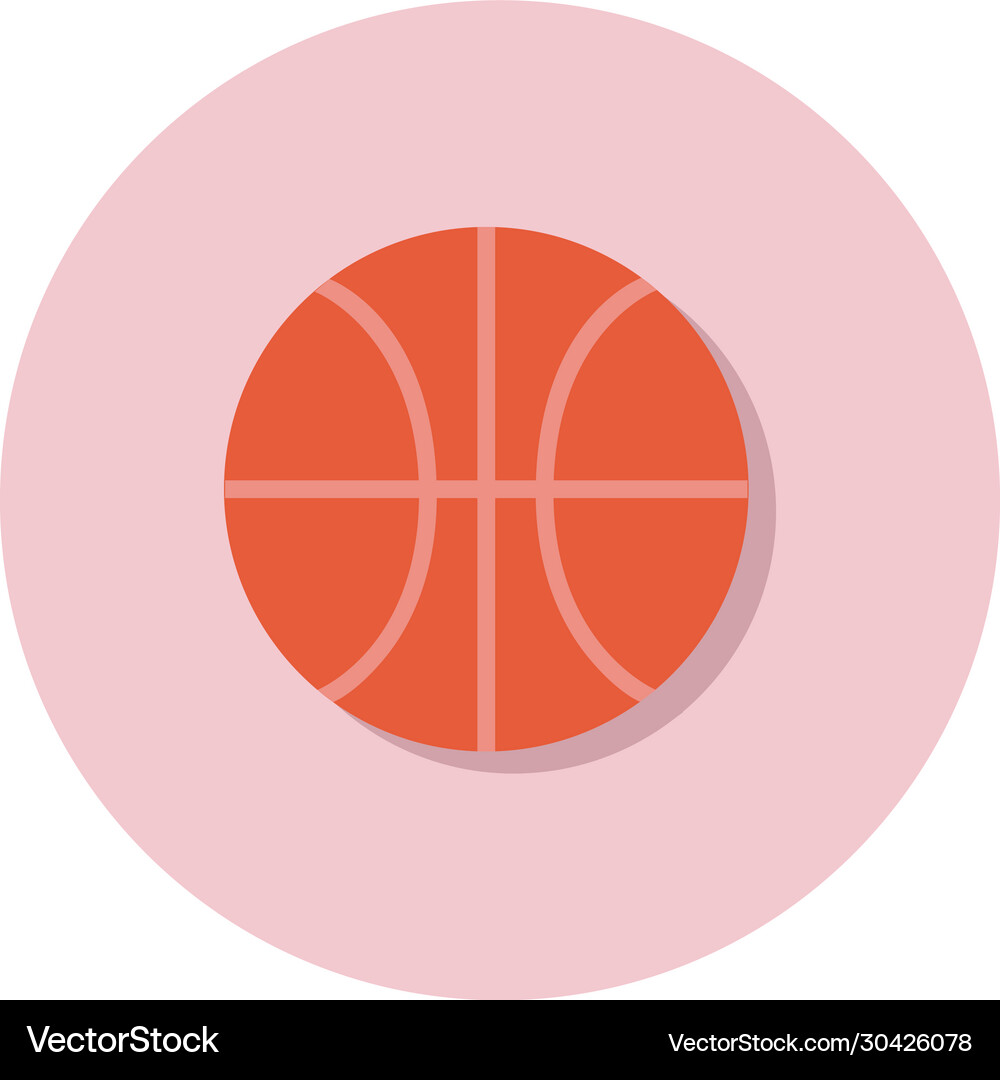 Basketball balloon block and flat style Royalty Free Vector