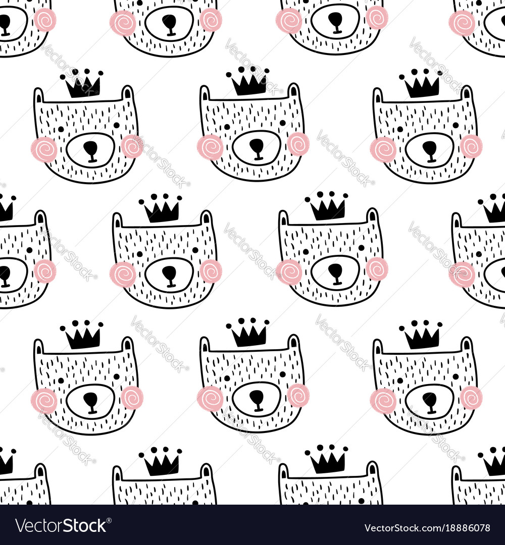 Bear pattern Royalty Free Vector Image - VectorStock