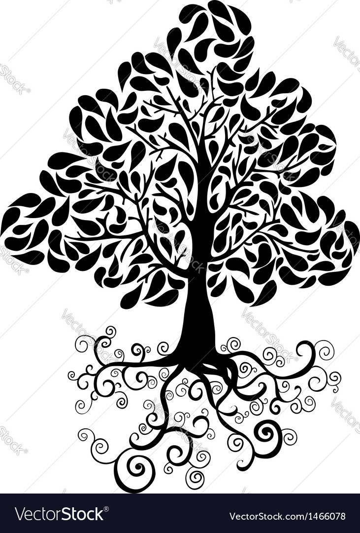 Black tree symbol Royalty Free Vector Image - VectorStock