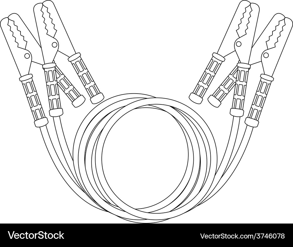 Jumper Cables Clipart 20' 4 Ga Jumper Cable Clamp To Harness Lead